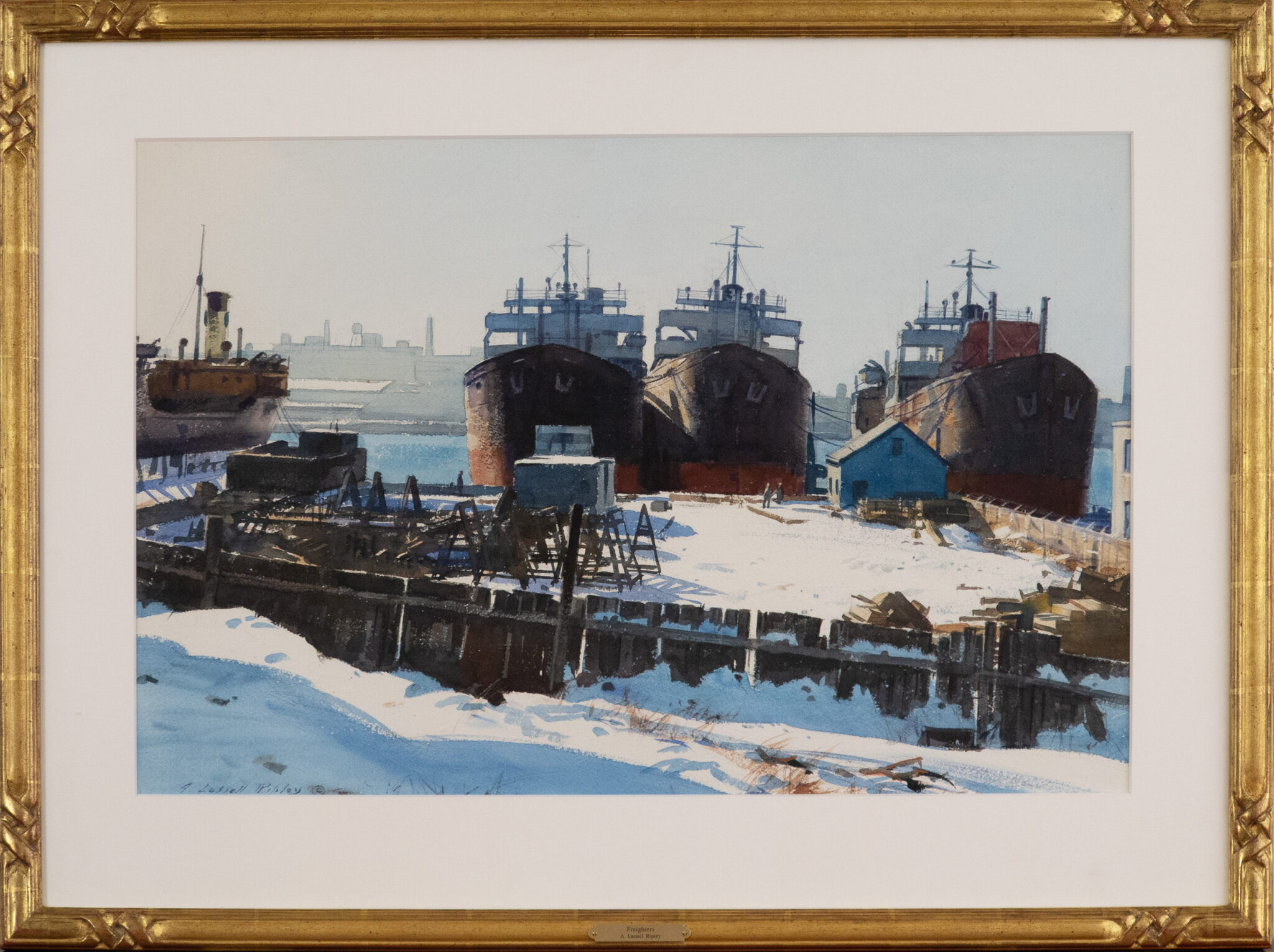 Freighters, East Boston Waterfront - Vose Galleries